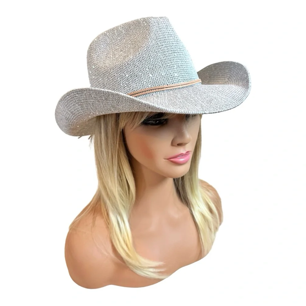 C.C | Accessories | Cc Silver Sequin Cowboy Hat | Poshmark